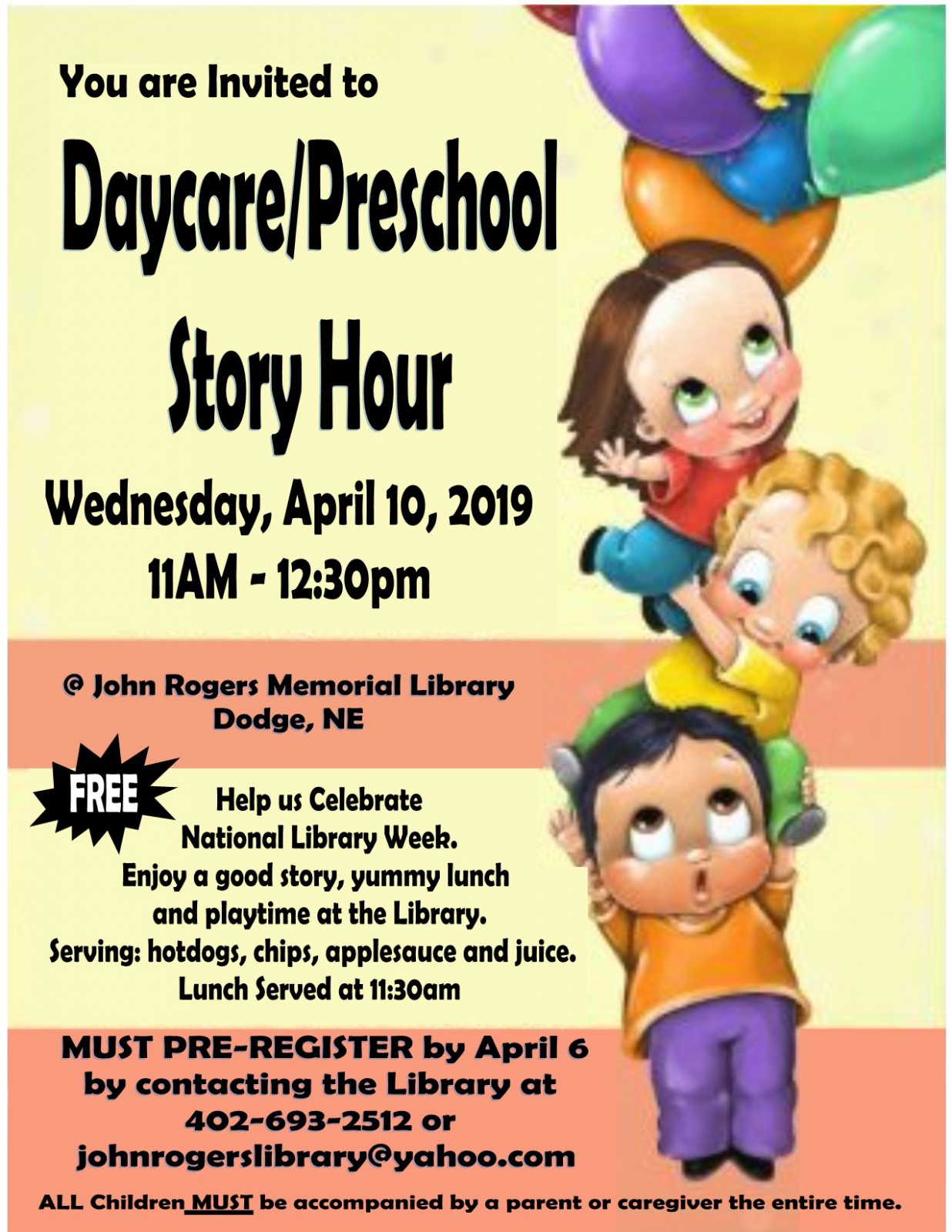 Daycare Story Hour – John Rogers Memorial Library