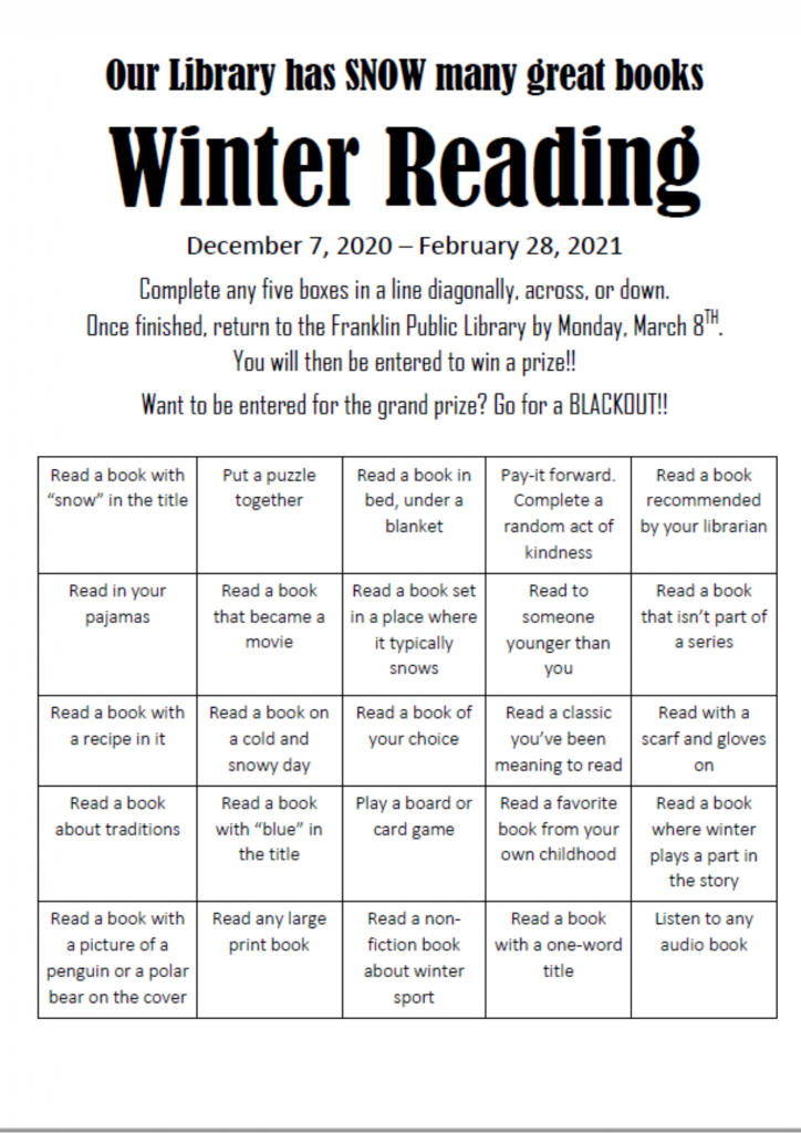 Winter Reading Challenge – Franklin Public Library