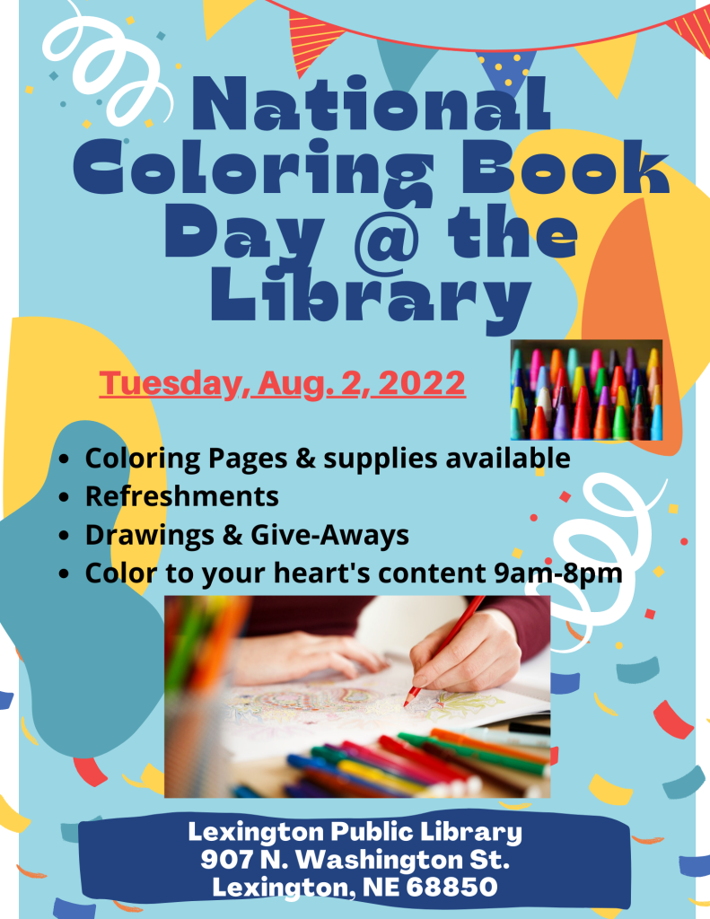 National Coloring Book Day @ the Library – Lexington Public Library
