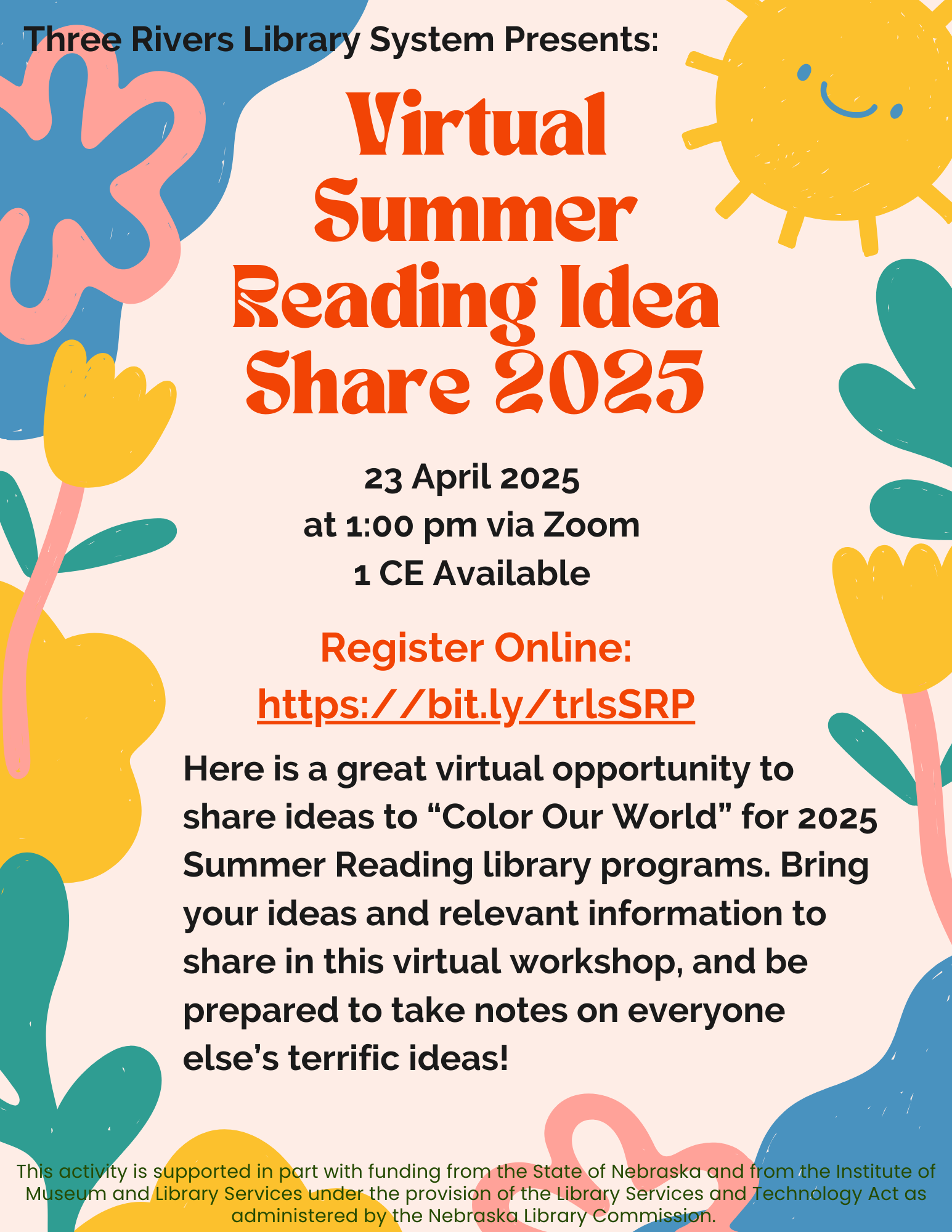 Virtual Summer Reading Idea Share 2025 Three Rivers Library System