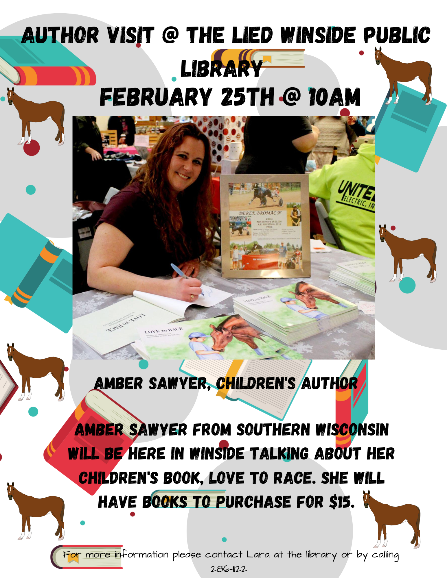 Author visit @ the library on February 25th at 10am – Lied Winside ...
